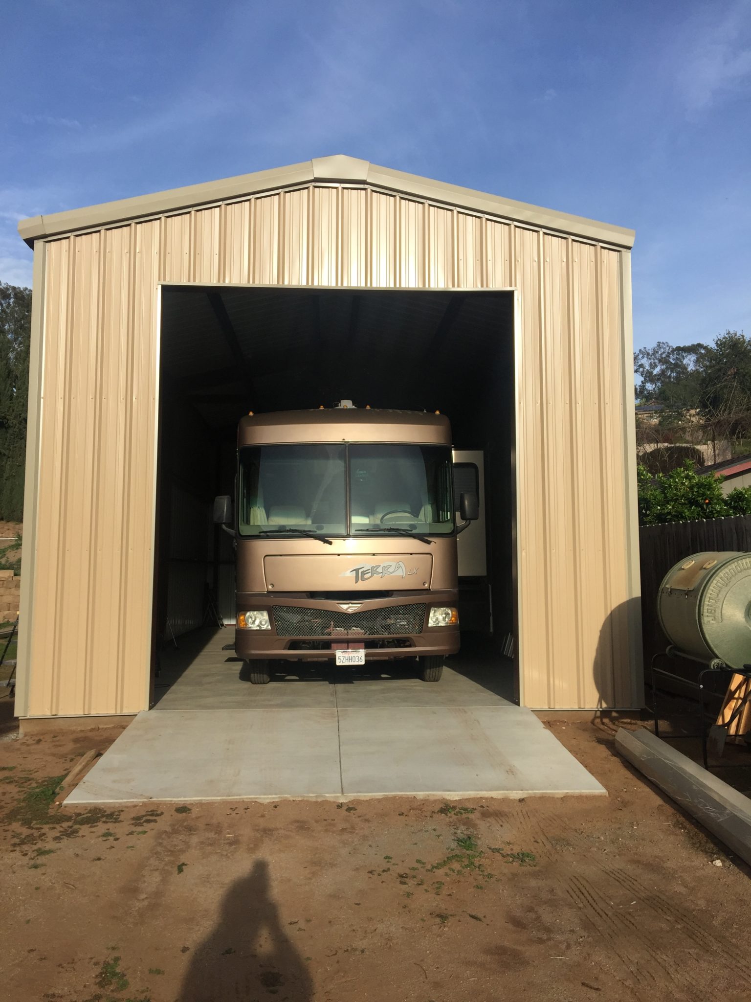 Steel Building Case Study: 20x42x16 RV Steel Garage in California ...